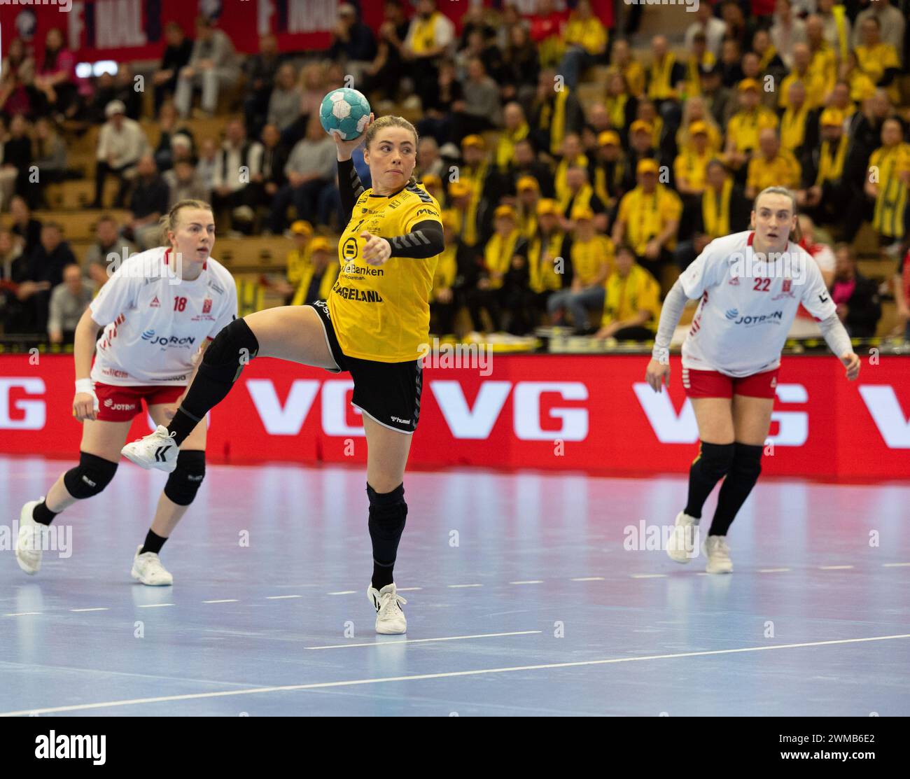 Arendal, Norway, February 25th 2024: Penalty shot for Sola during the ...
