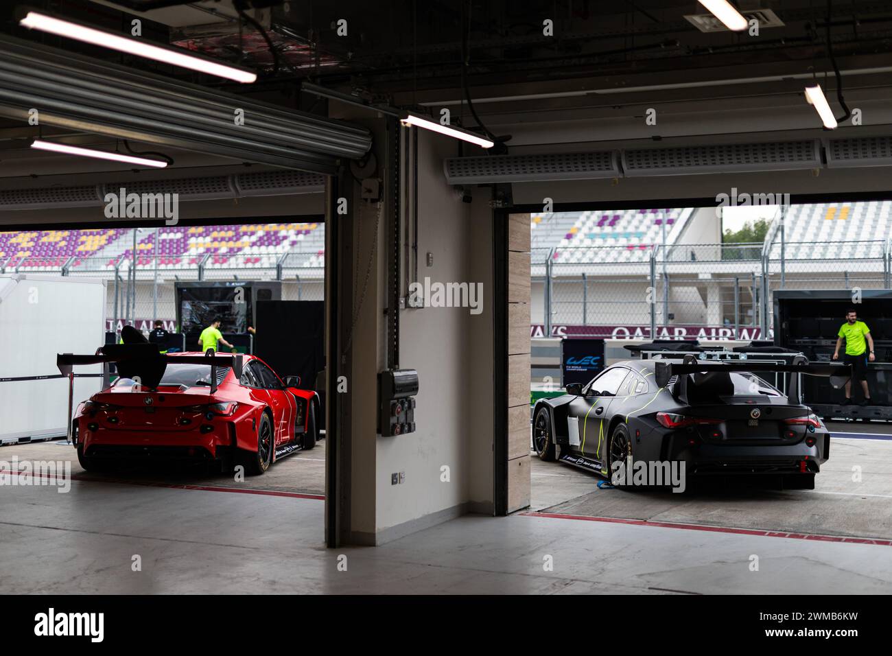 BMW M4 GT3 garage, box, during the Prologue of the 2024 FIA World ...