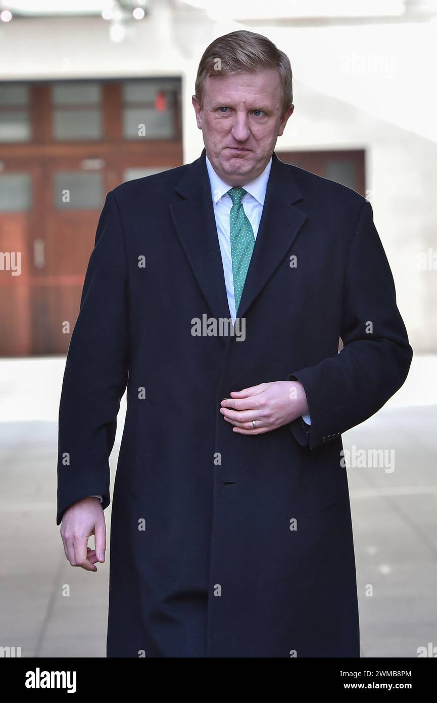 London, UK, 25th Feb 2024. Deputy Prime Minister Oliver Dowden, is ...