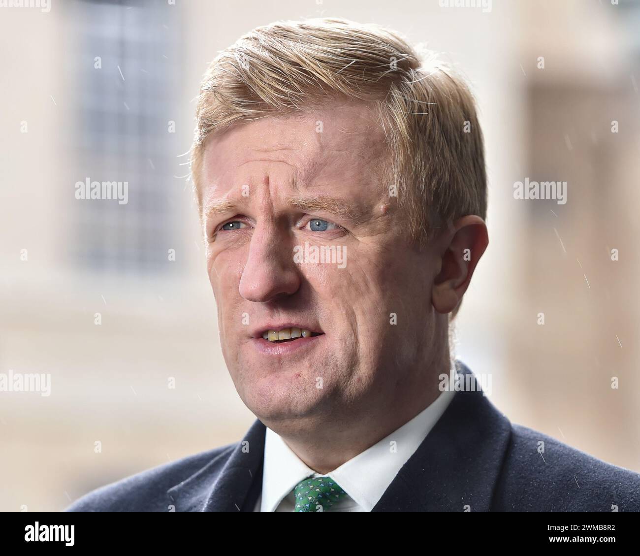 London, UK, 25th Feb 2024. Deputy Prime Minister Oliver Dowden, is ...