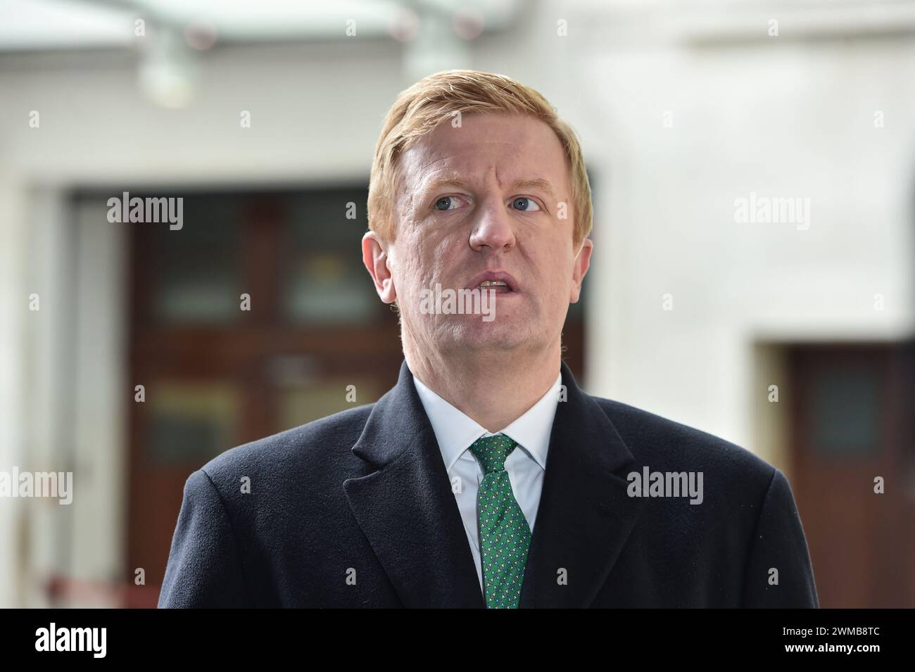 London, UK, 25th Feb 2024. Deputy Prime Minister Oliver Dowden, is ...