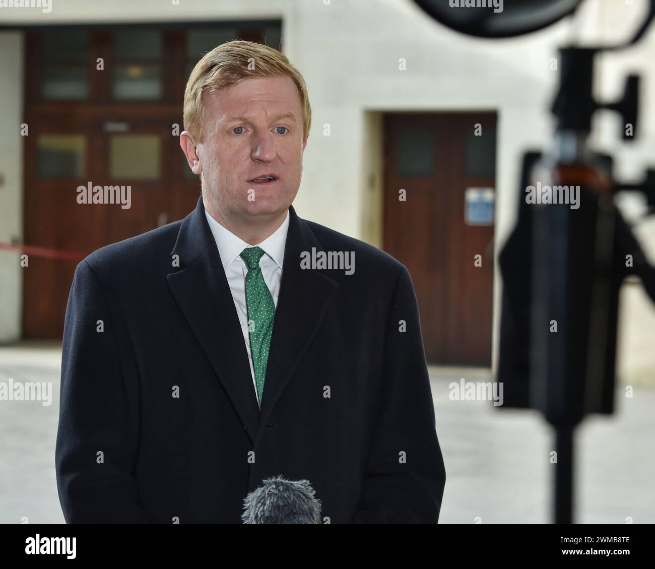 London, UK, 25th Feb 2024. Deputy Prime Minister Oliver Dowden, is ...