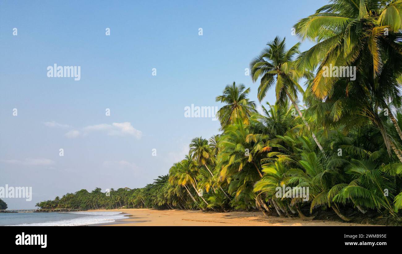 Low view from Bom Bom beach in Prince Island .Principe is the worlds ...