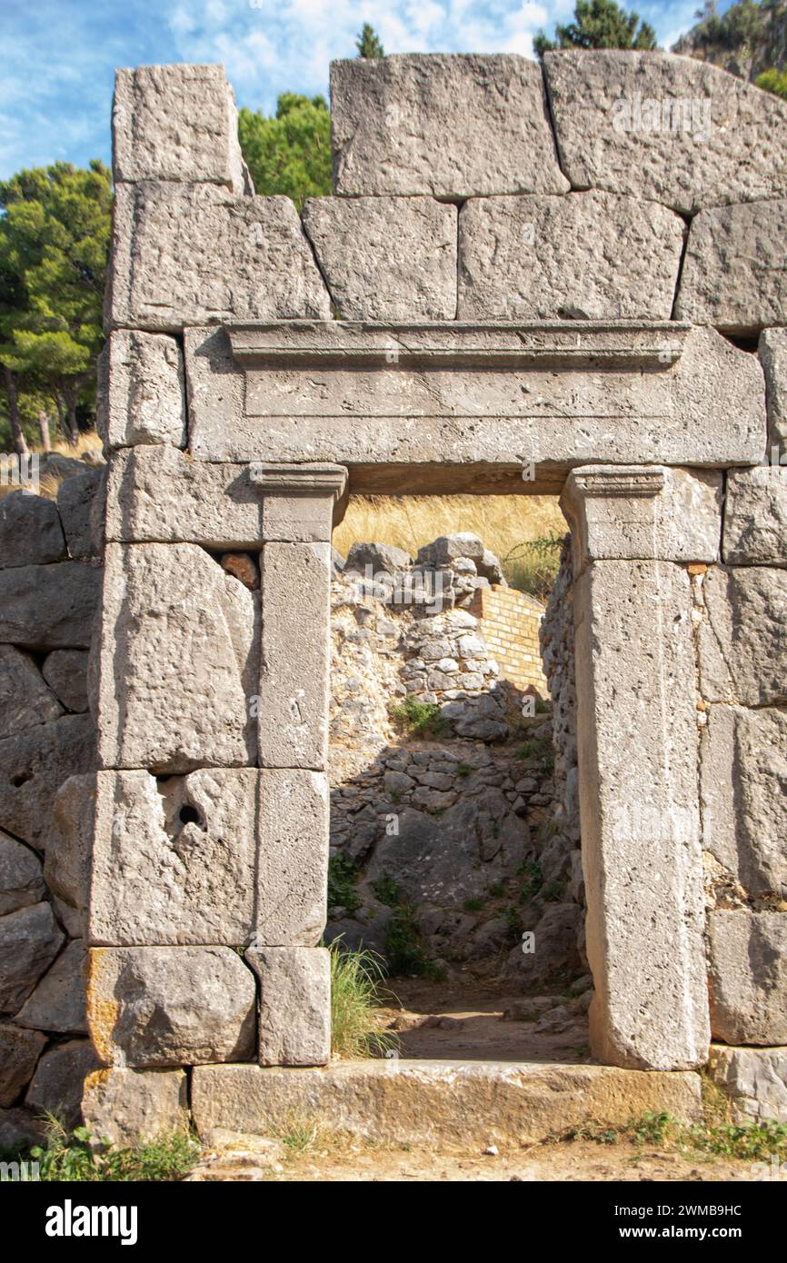 The Temple of Diana in Cefalu , located in the rock ( rocca) with ...