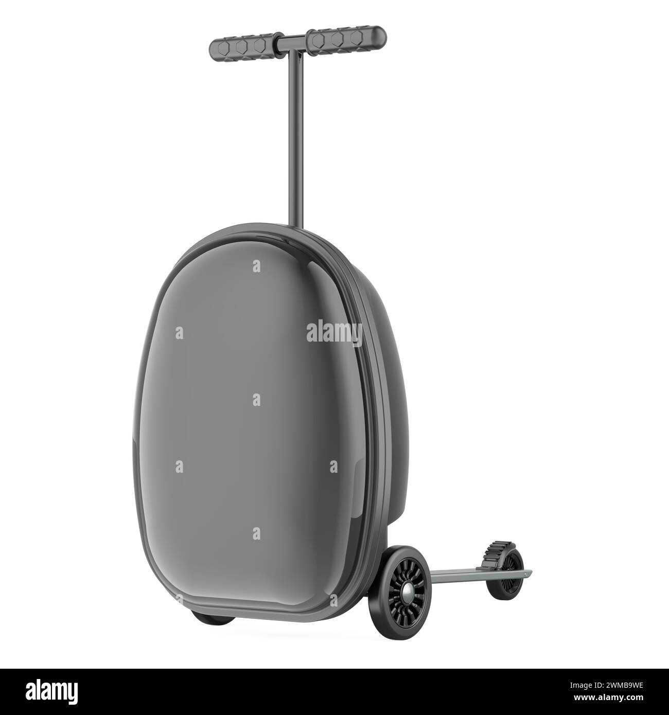Suitcase Scooter. Luggage Carry On Scooter Suitcase, 3D rendering ...