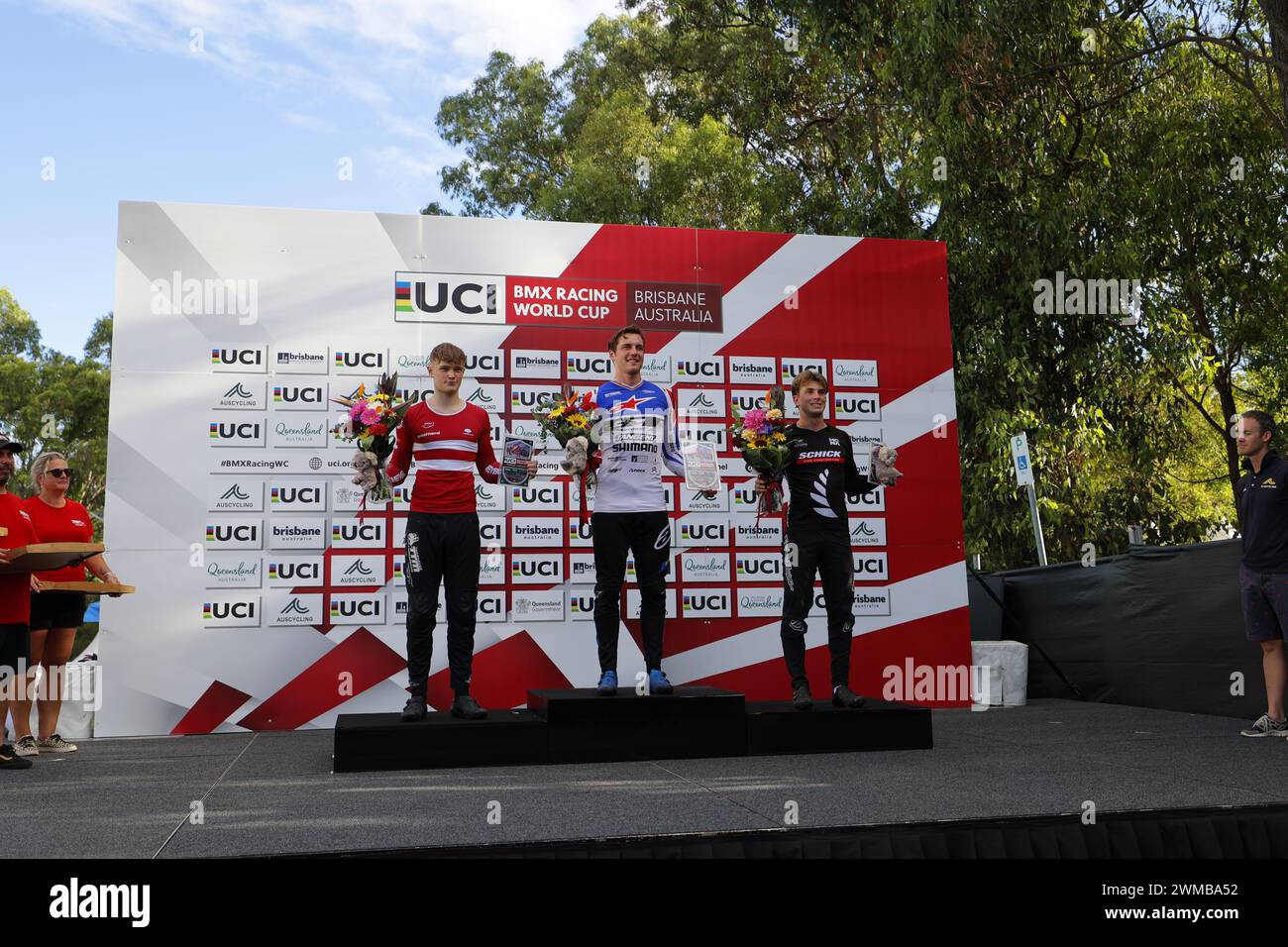 Brisbane, Australia. 25th February 2024. Oliver Moran, Marcus Leth and ...