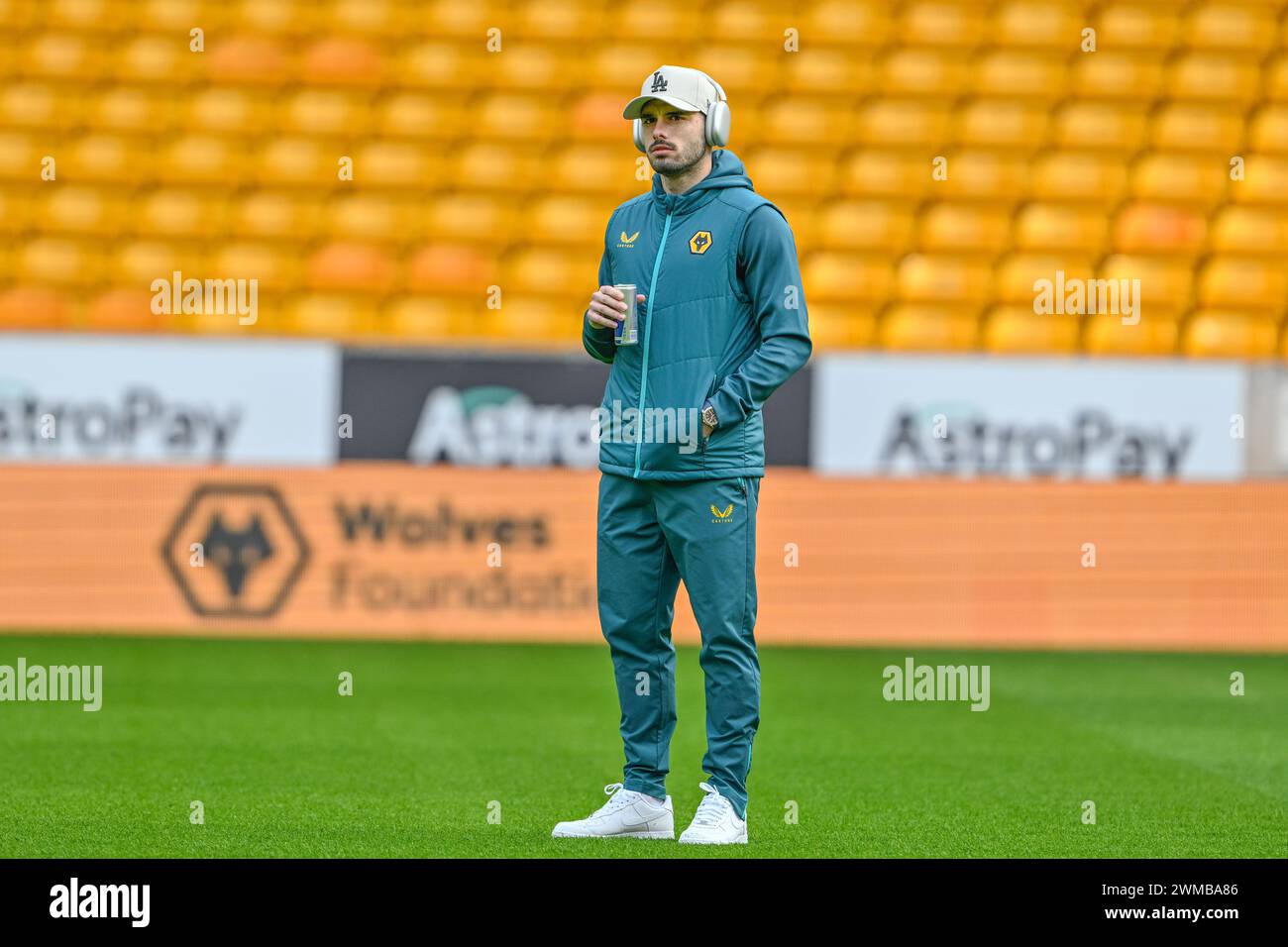 Pedro Neto of Wolverhampton Wanderers arrives during the Premier League ...