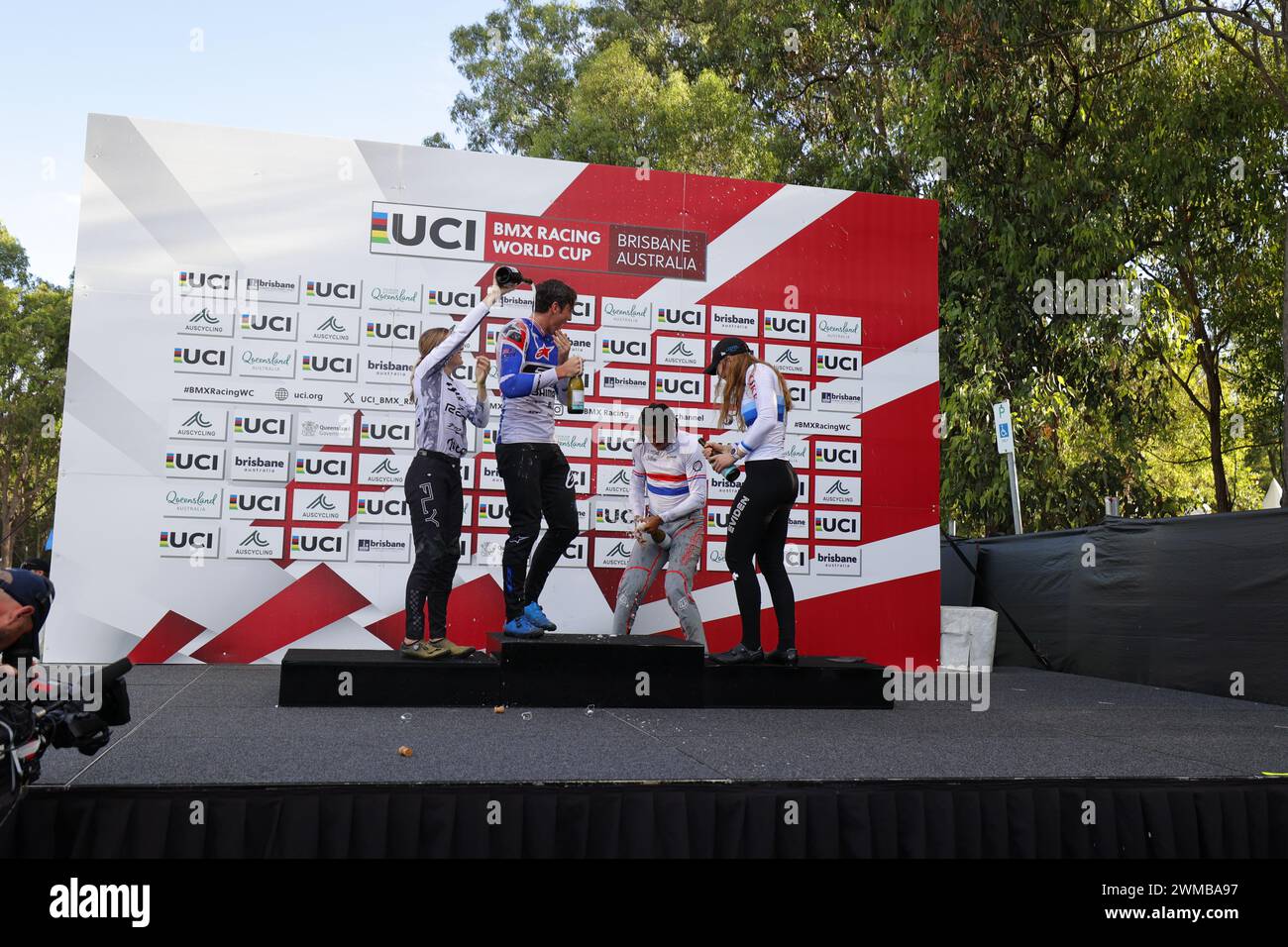 Brisbane, Australia. 25th February 2024. Kye White, Zoe Claessens ...