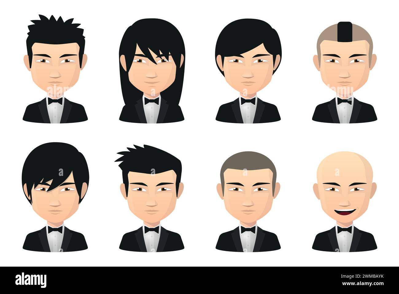 People avatar set People colourful flat style vector illustration set ...