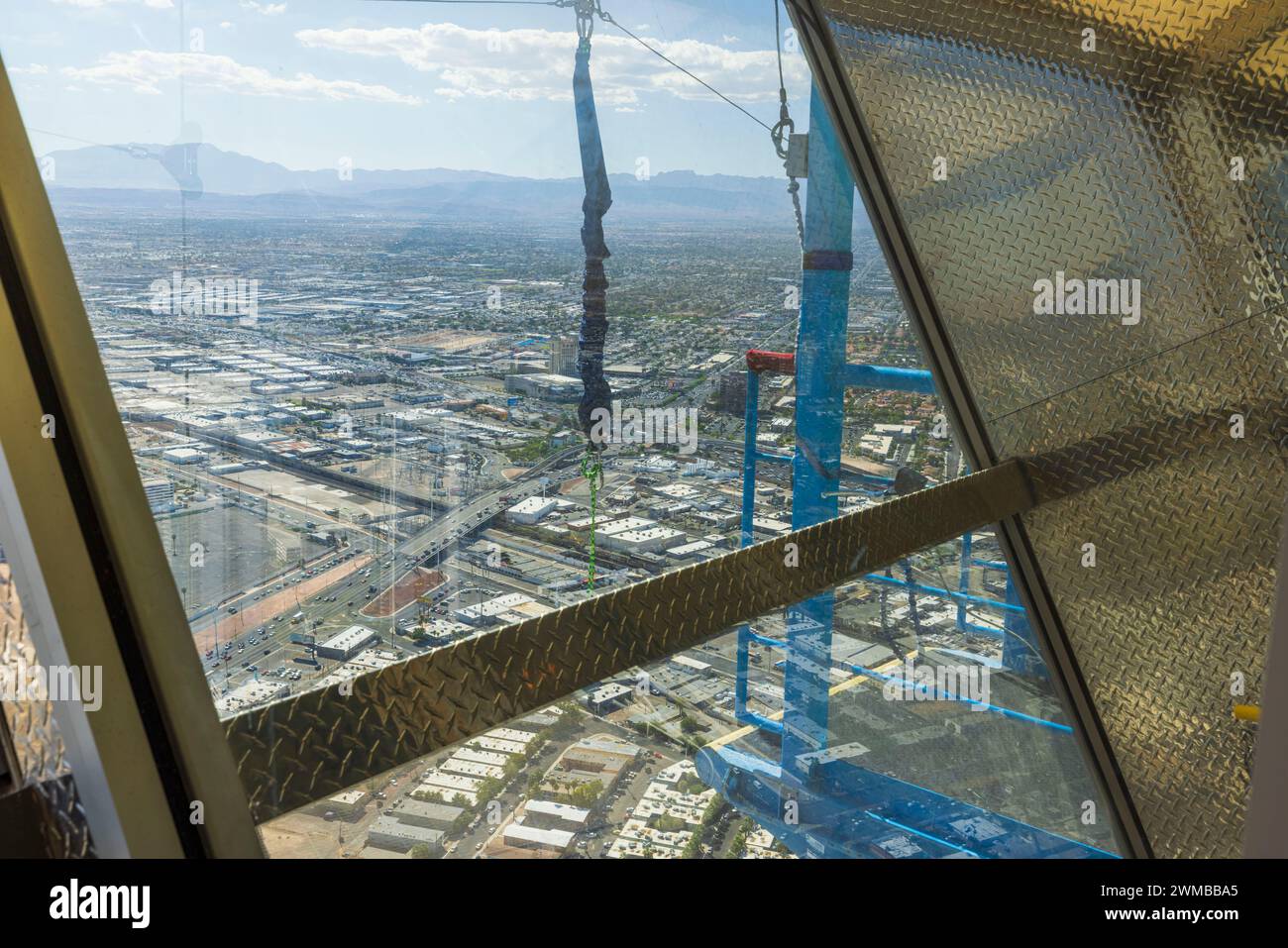 View of the Sky Pod outdoors at The Strat hotel-casino against the ...