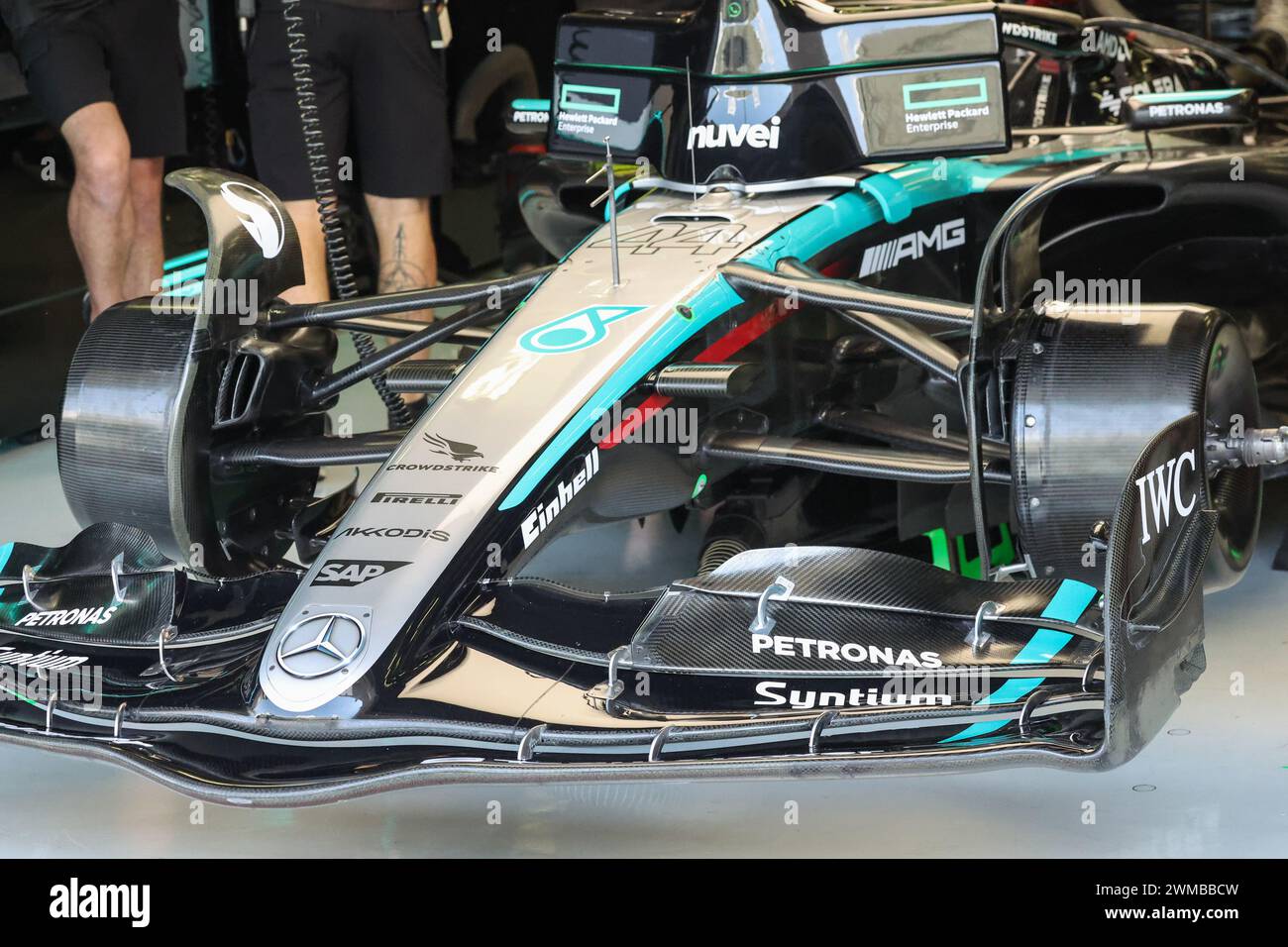 Mercedes AMG F1 Team W15, mechanical detail of front wing and ...