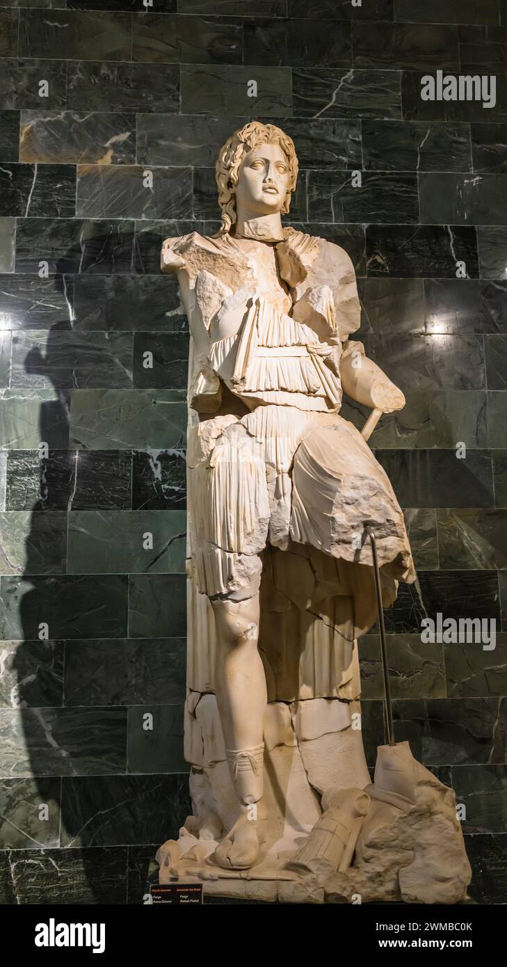 Fine grained marble sculpture of Alexander the Great displayed in ...