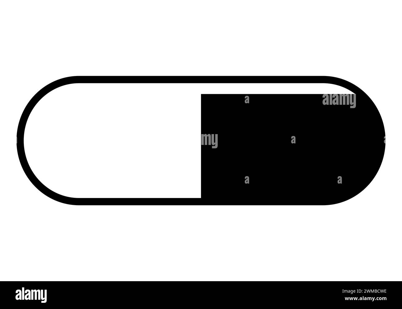 capsule symbol icon - black and white illustration of one pill sign ...