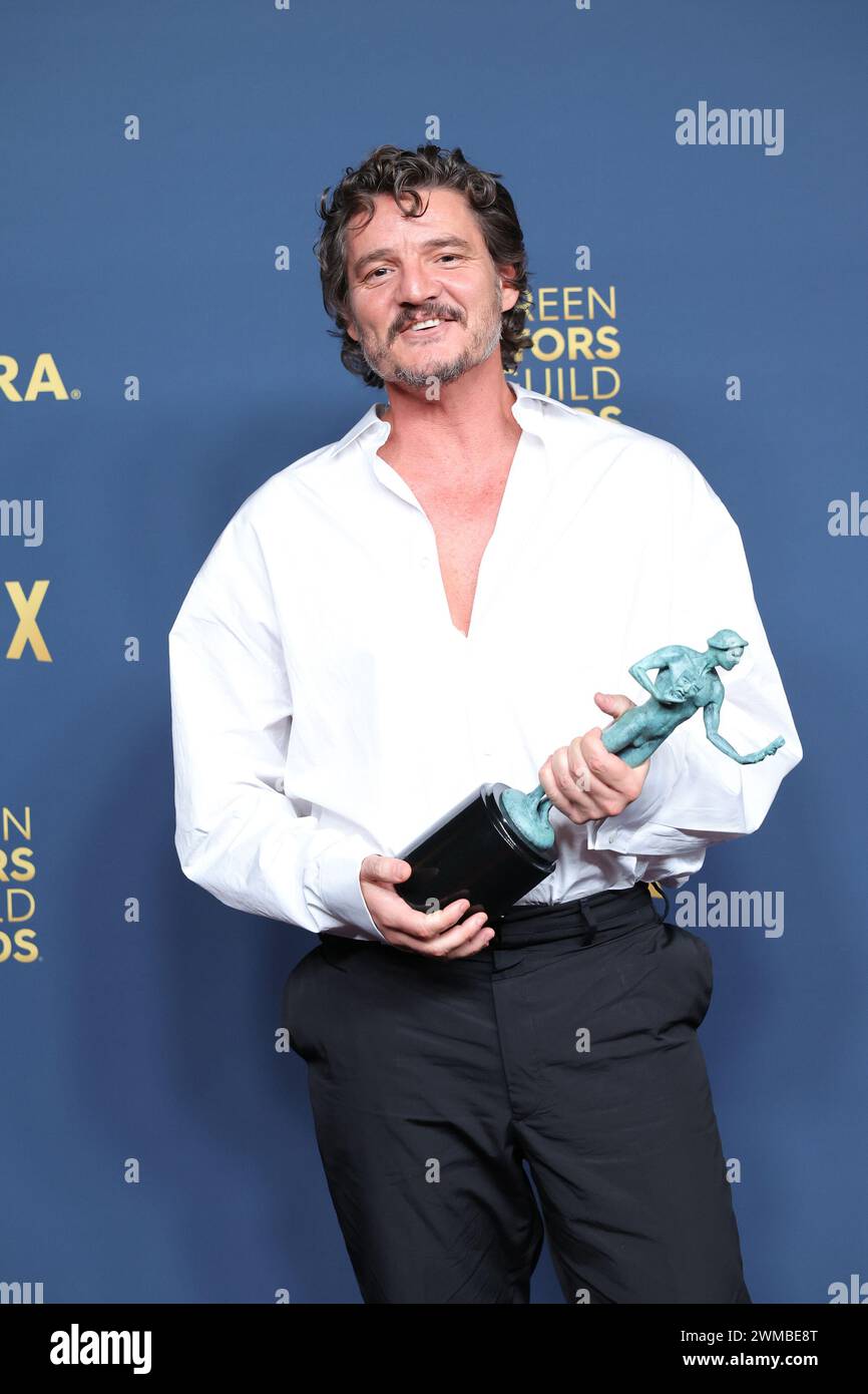 Los Angeles, Ca. 24th Feb, 2024. Pedro Pascal in The Press Room at the ...