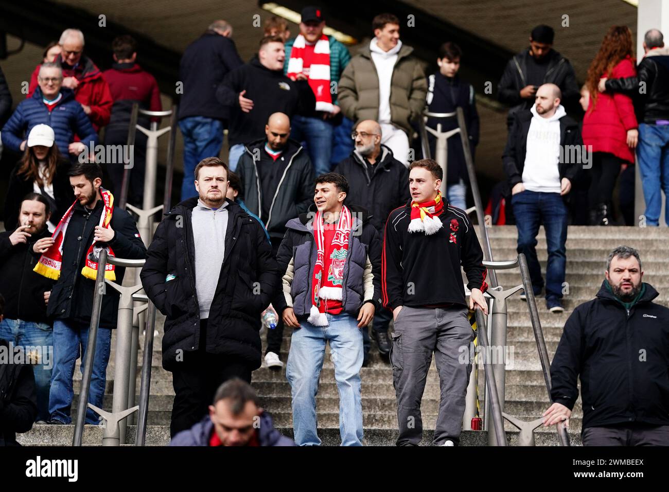 Liverpool fans on Wembley Way before the Carabao Cup final at Wembley ...