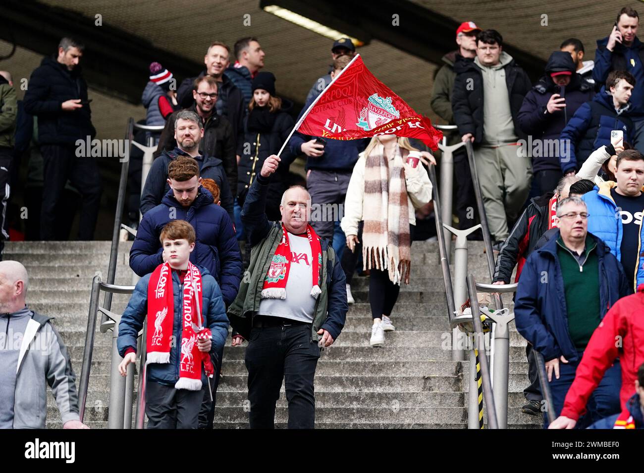 Liverpool fans on Wembley Way before the Carabao Cup final at Wembley ...