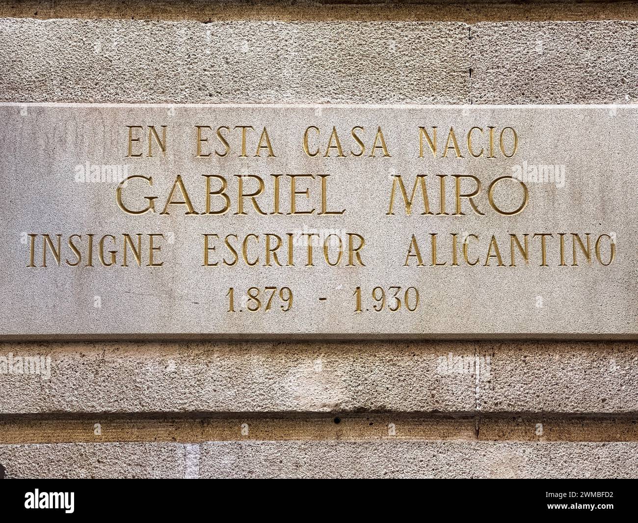 Gabriel Miro natal house, architectural feature, Alicante, Spain Stock ...