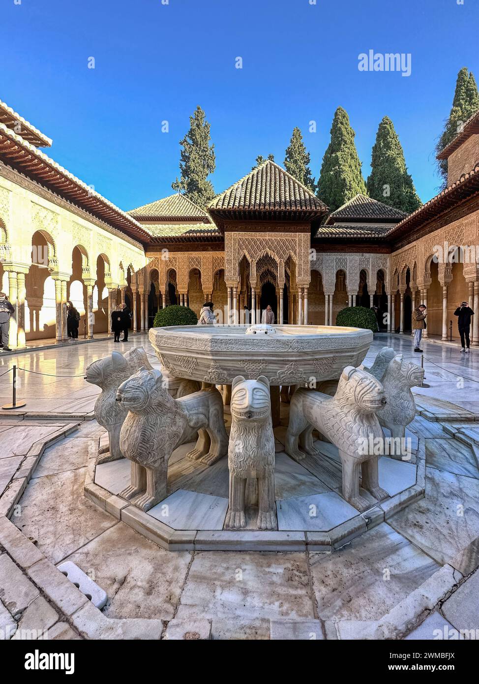 Architecture Alhambra Palace and Fortress Complex, Granada, Spain Stock ...