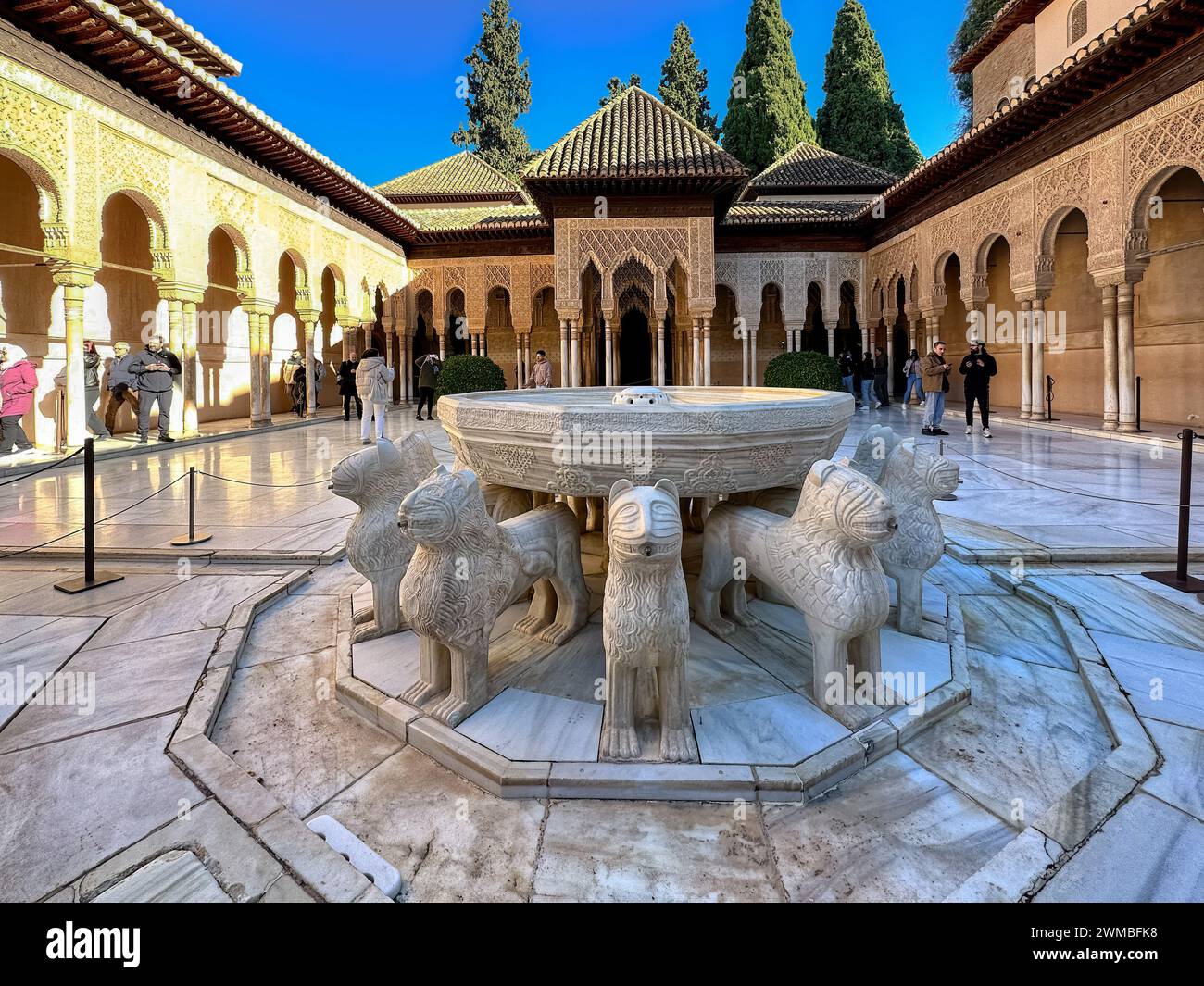 Architecture Alhambra Palace and Fortress Complex, Granada, Spain Stock ...