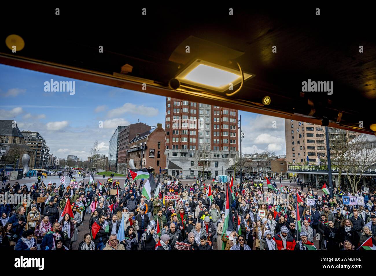 ROTTERDAM - Participants in the Hands off Rafah manifestation ...