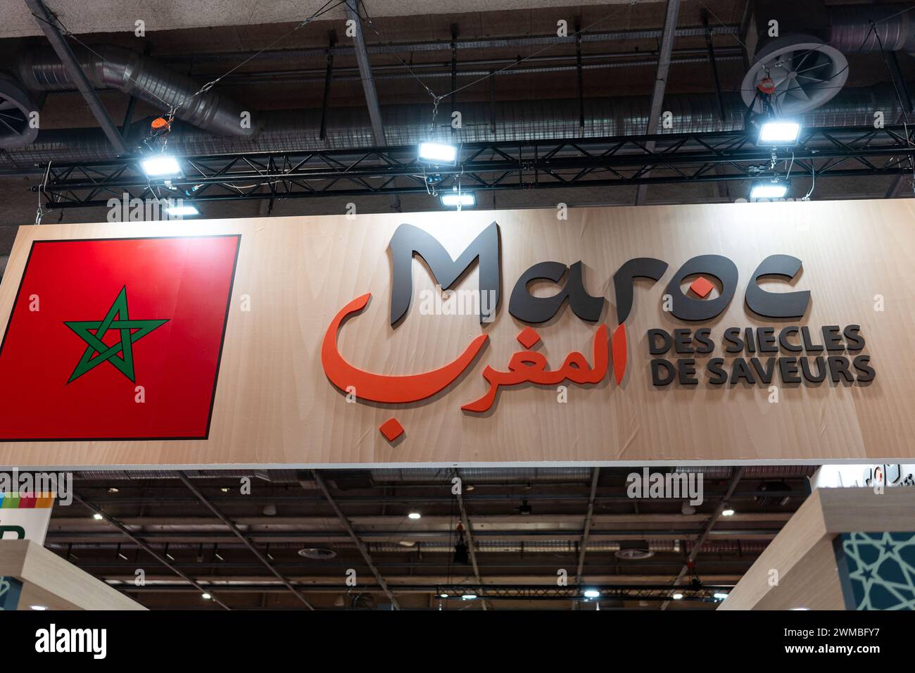 Paris, France. 24th Feb, 2024. The Moroccan products stand (Morocco of ...