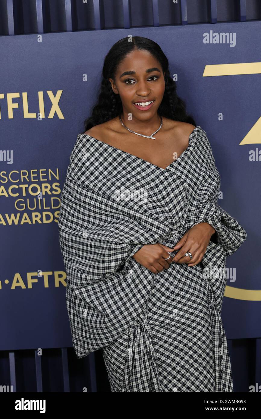 Los Angeles, Ca. 24th Feb, 2024. Ayo Edebiri at the 2024 Screen Actors ...