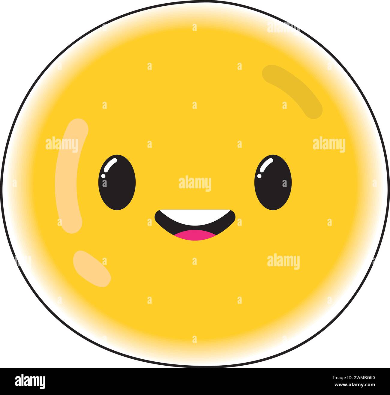 Cute happy emoji icon Vector Stock Vector Image & Art - Alamy