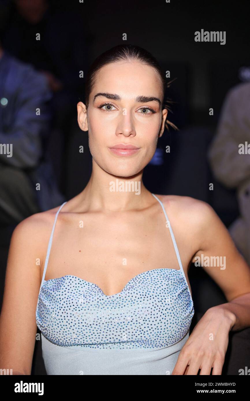 Milan, Italy. 25th Feb, 2024. Clara Soccini attends Armani Fashion show ...