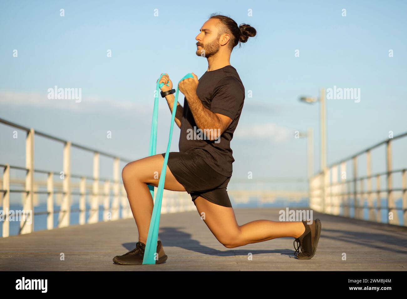 Practices leg exercises hi-res stock photography and images - Alamy