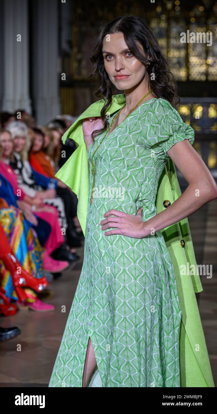 London, UK, 16th February 2024, Goose Island Fashion Show is a dazzling ...