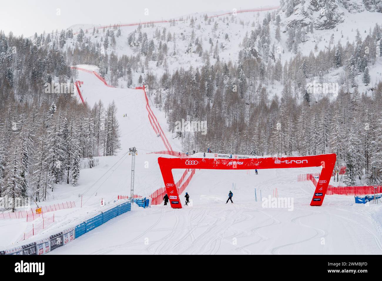 Val Di Fassa Italy 25 February 2024 A General View During The Fis Alpine Ski World