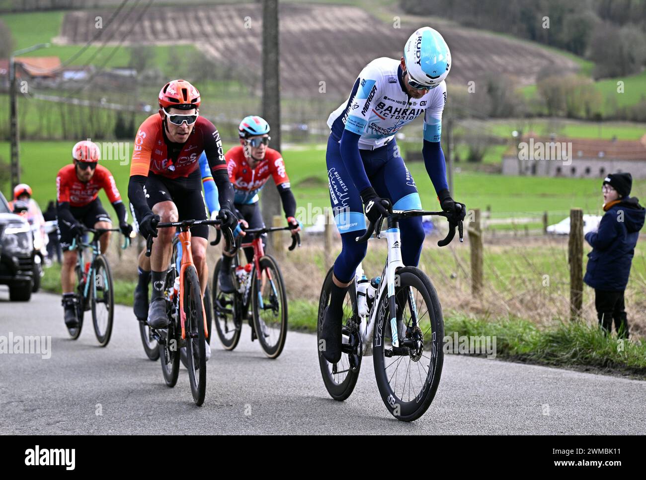 Kortrijk, Belgium. 25th Feb, 2024. Welsh Luke Rowe of Ineos Grenadiers ...