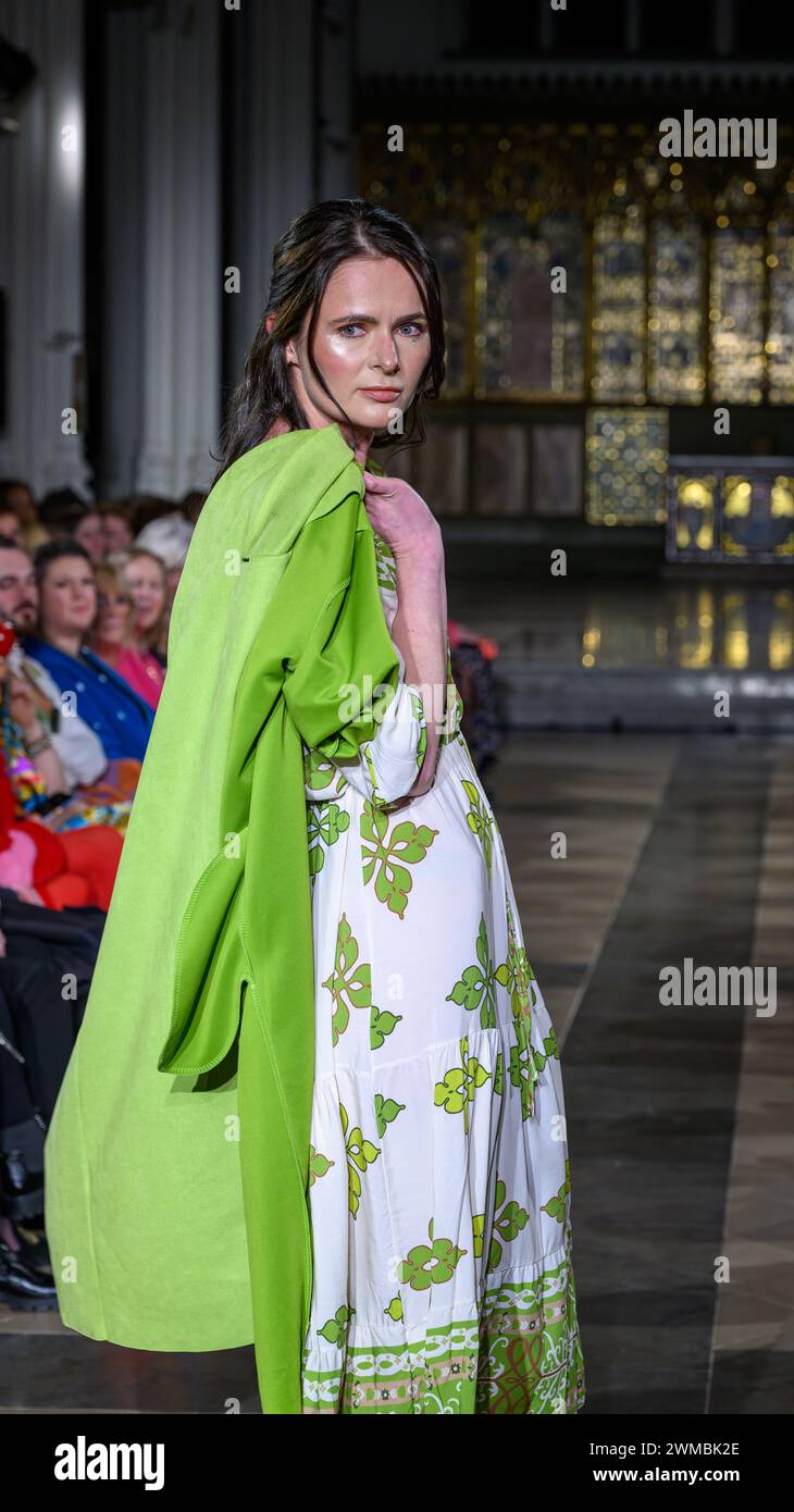 London, UK, 16th February 2024, Goose Island Fashion Show is a dazzling ...