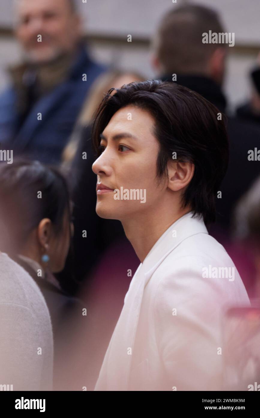 Milan, Italy. 25th Feb, 2024. Ji Chang-wook attends the Giorgio Armani ...