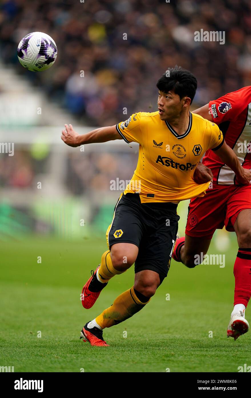 Wolverhampton Wanderers' Hwang Hee-Chan during the Premier League match ...