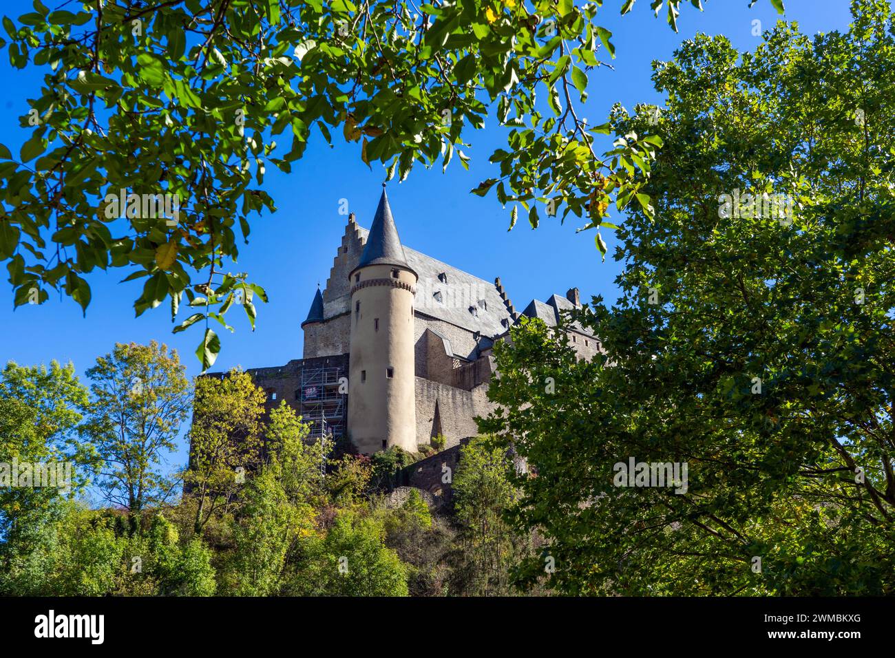 Medieval Castle Vianden in Luxembourg Stock Photo - Alamy
