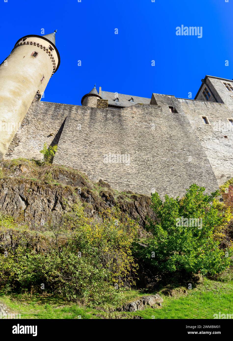Medieval Castle Vianden in Luxembourg Stock Photo - Alamy