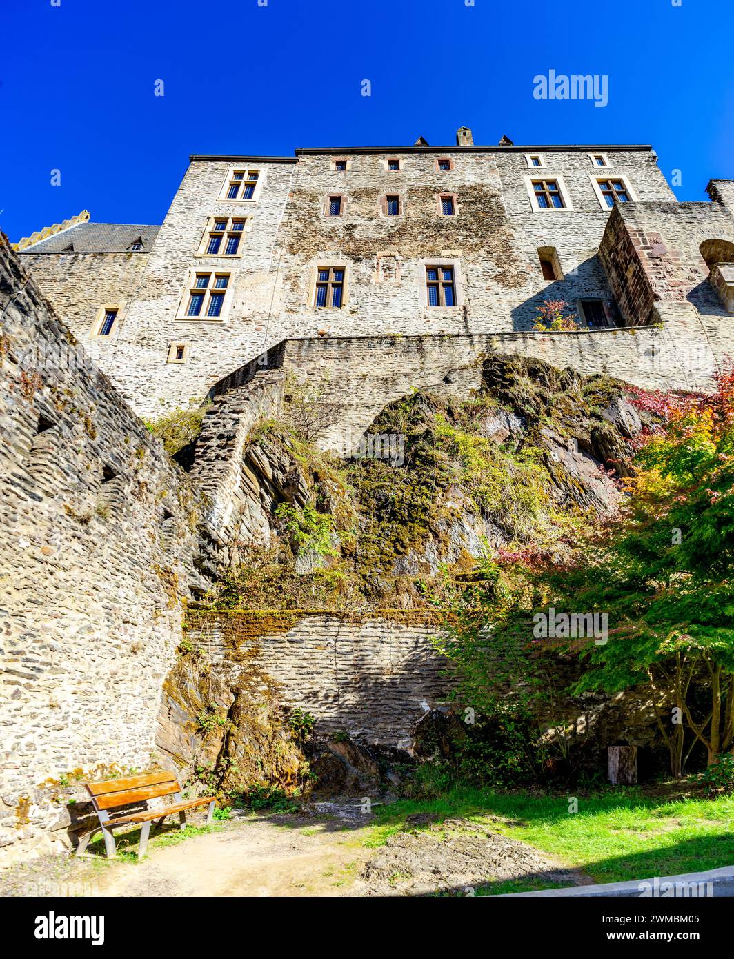 Medieval Castle Vianden in Luxembourg Stock Photo - Alamy