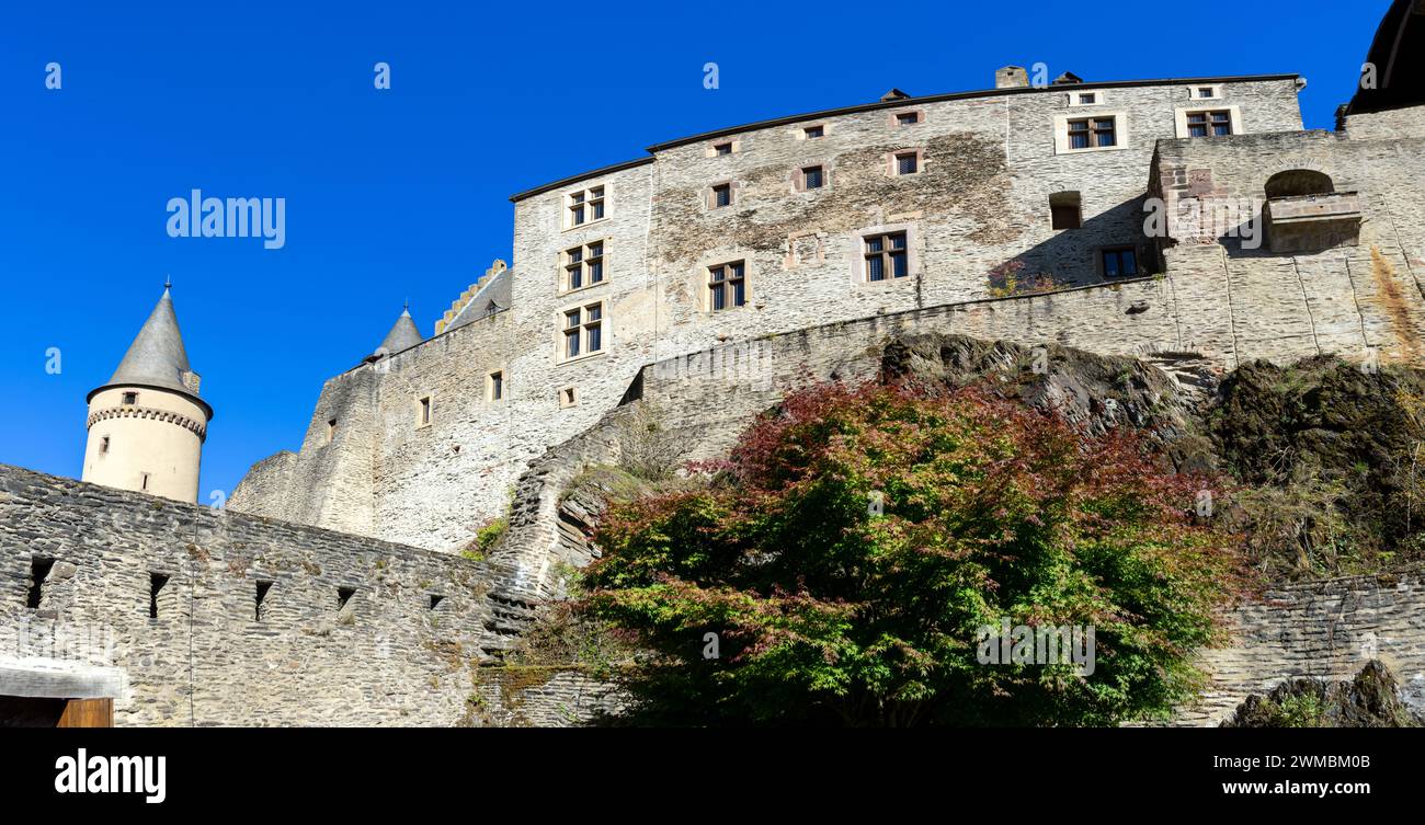 Medieval Castle Vianden in Luxembourg Stock Photo - Alamy