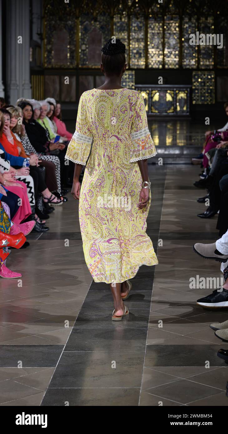 London, UK, 16th February 2024, Goose Island Fashion Show is a dazzling ...