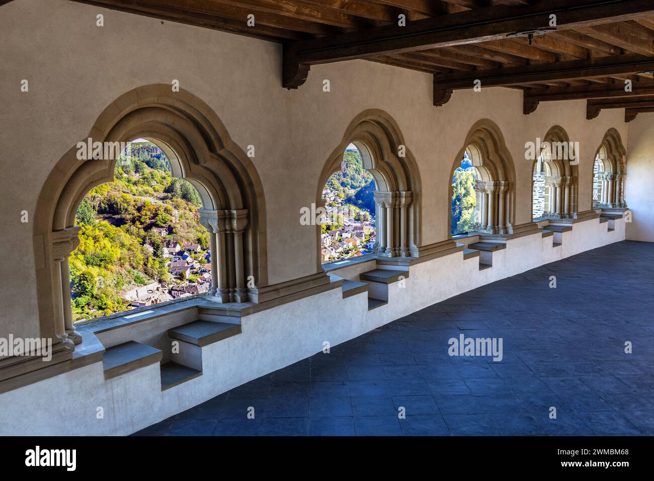 Medieval Castle Vianden in Luxembourg Stock Photo - Alamy