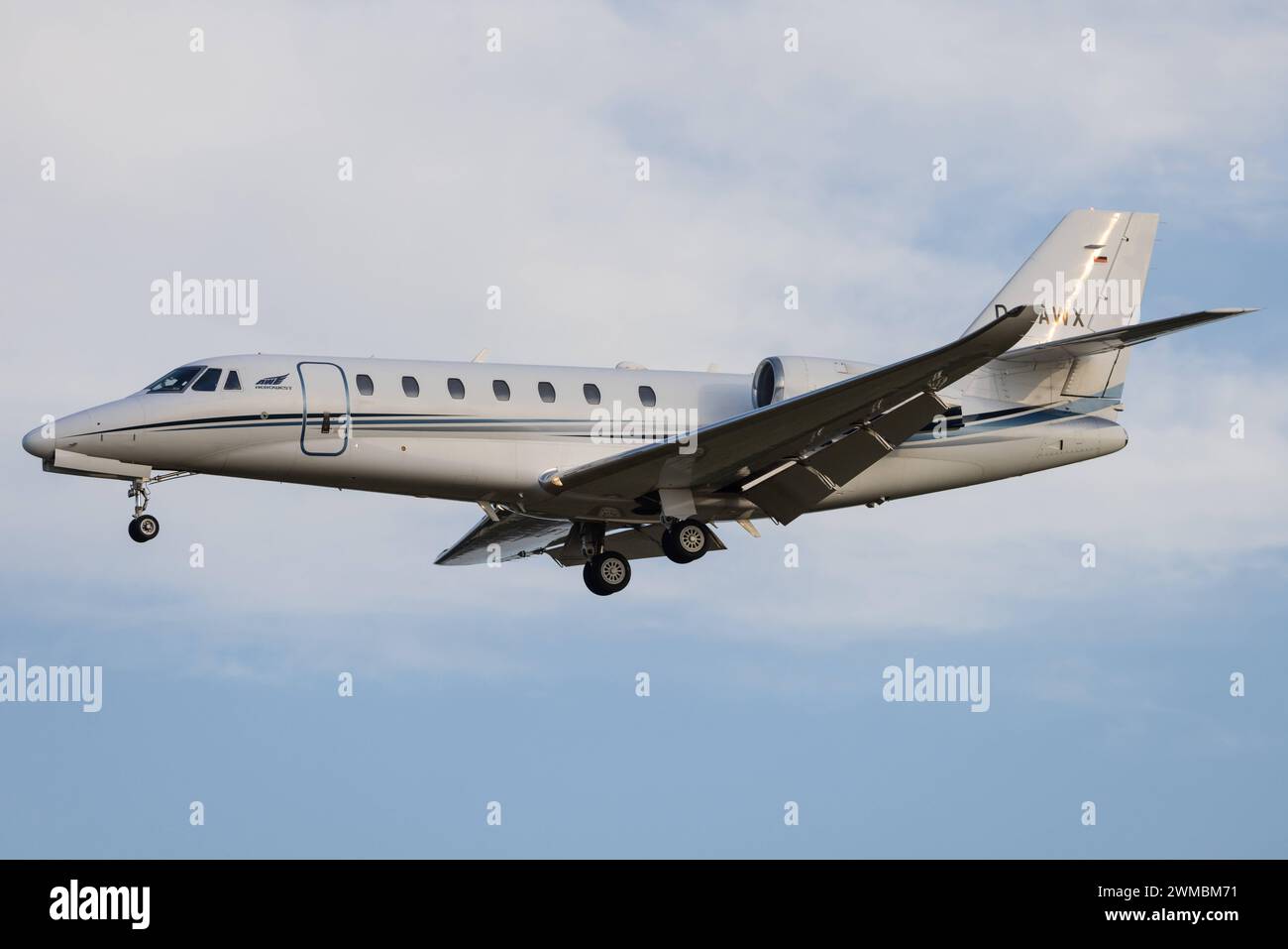 Die Cessna 680 Citation Sovereign C680 der Fluglinie Aerowest mit der ...