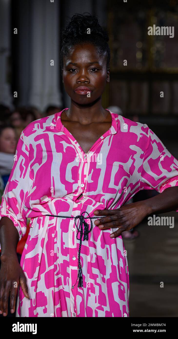 London, UK, 16th February 2024, Goose Island Fashion Show is a dazzling ...