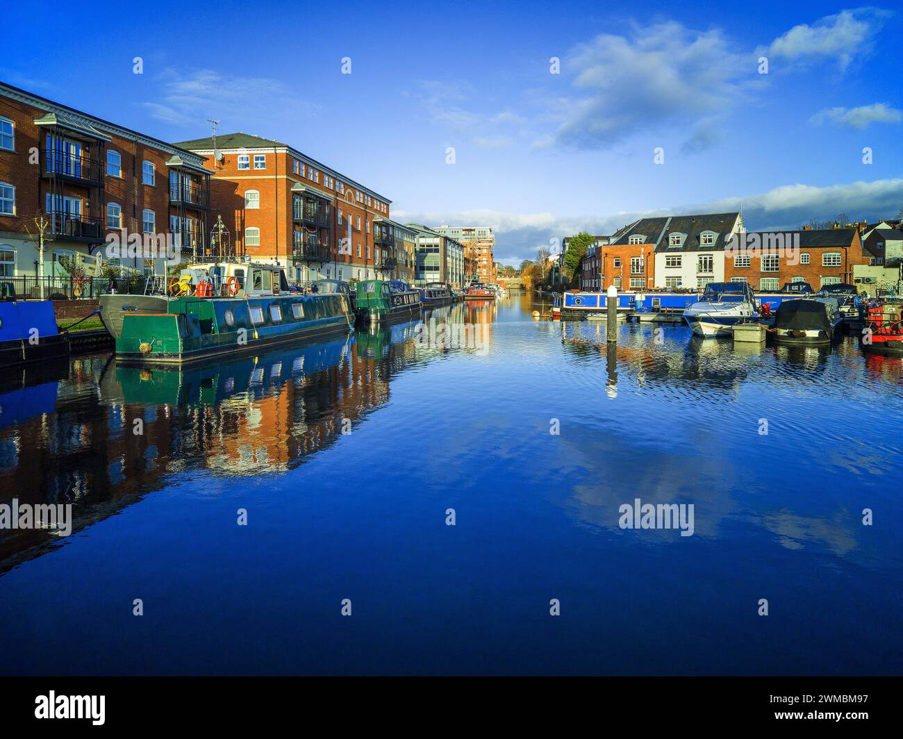 Diglis canal basin junction with river severn worcester worcestershire england uk Stock Photo ...