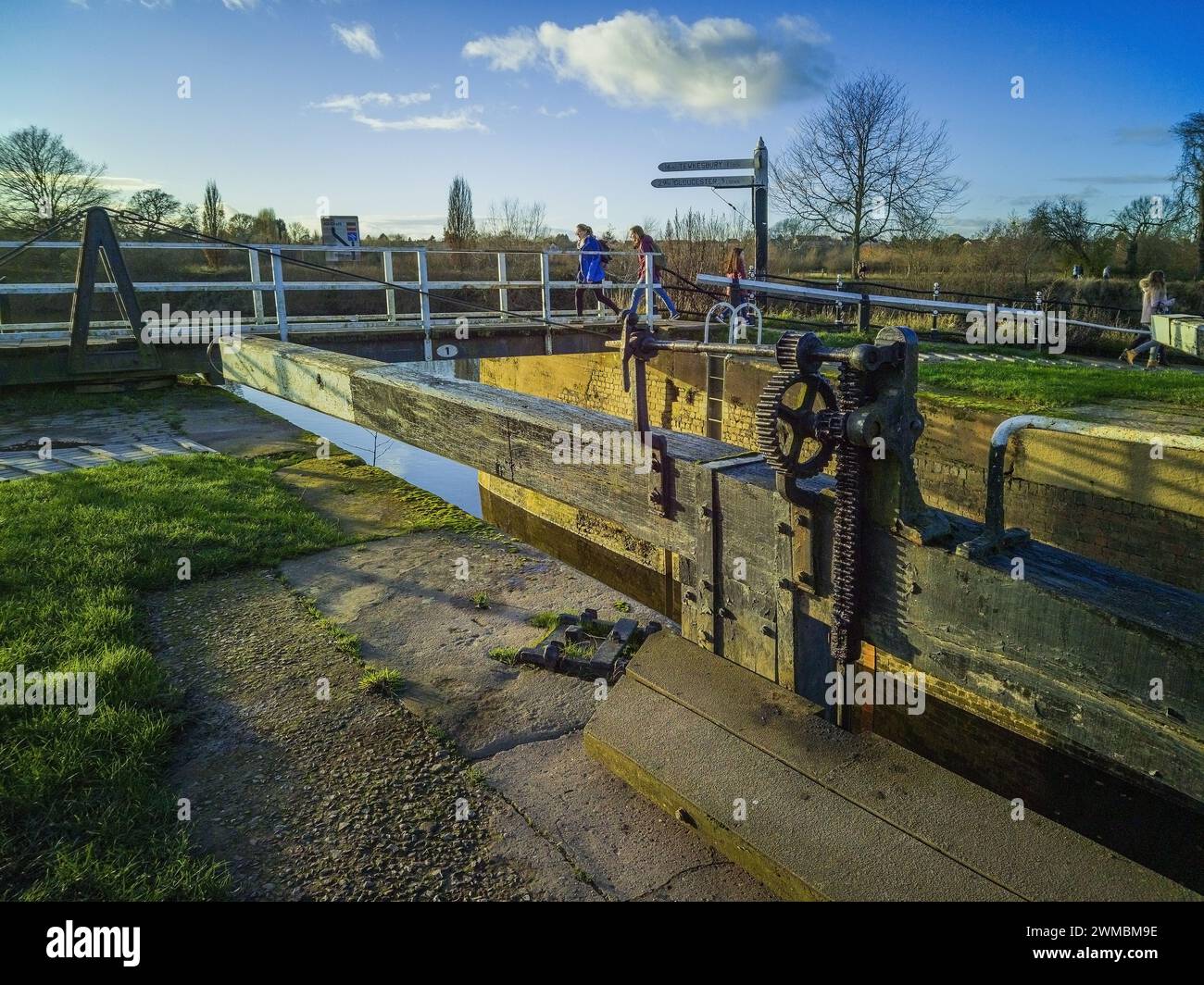 Diglis canal basin junction with river severn worcester worcestershire england uk Stock Photo ...
