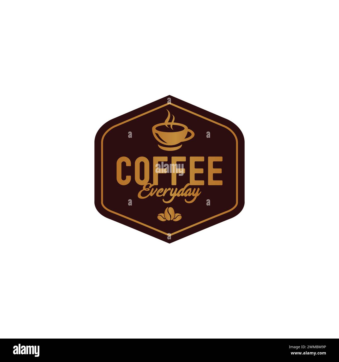 Coffee Everyday Logo Design. Hot Drink Logo Stock Vector Image & Art ...