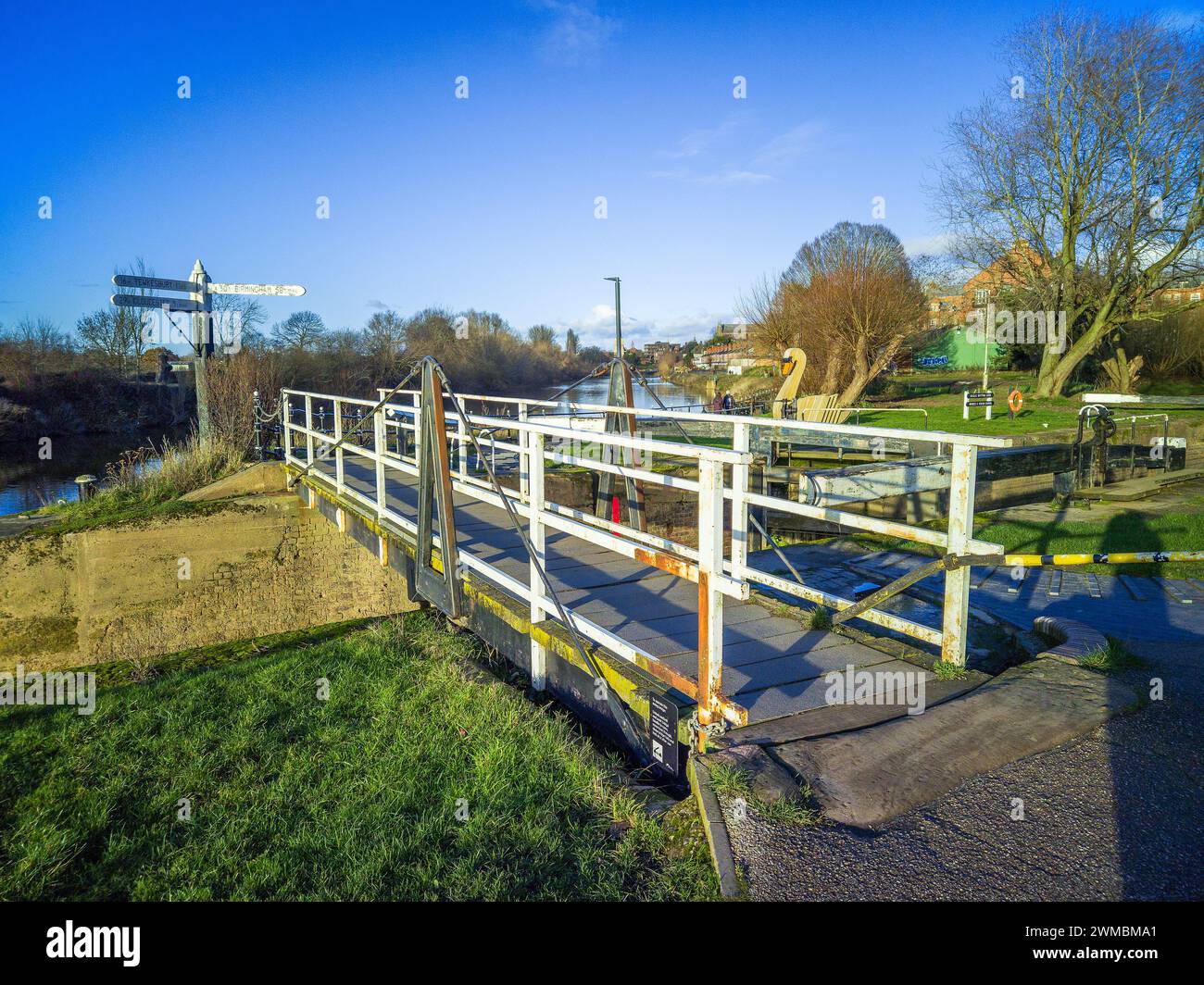 Diglis canal basin junction with river severn worcester worcestershire england uk Stock Photo ...