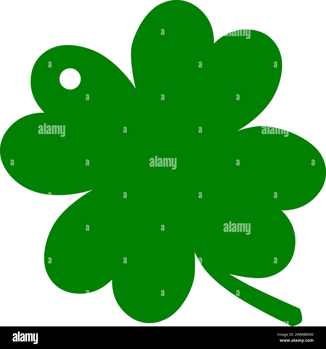 Shamrock. Four-leaf clover isolated on white. Vector illustration for ...