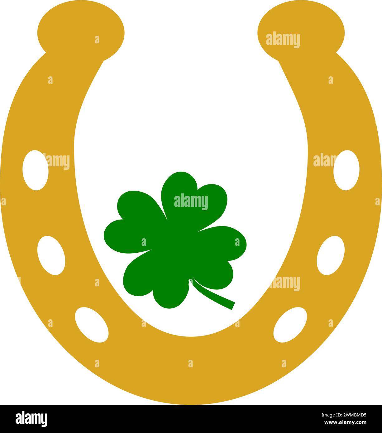 Horseshoe. Lucky St. Patrick Day symbol. Good luck sign. Vector clip ...