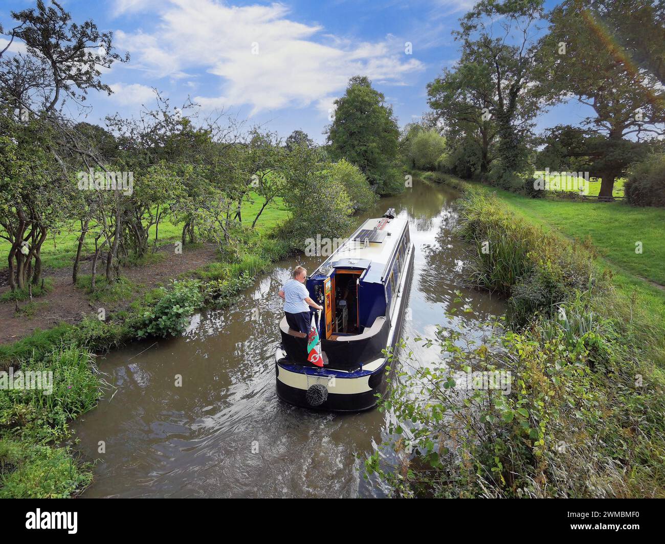 narrow boat houseboat barge on the stratford canal warwickshire england ...
